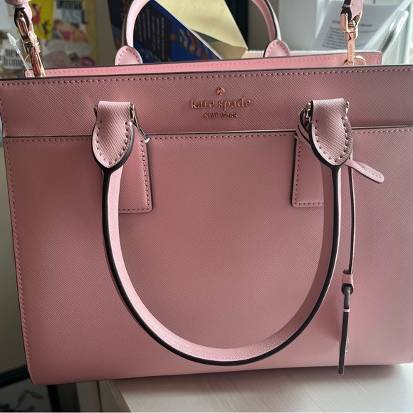 kate spade | Bags | Kate Spade Pink Satchel With Silver Accents | Poshmark